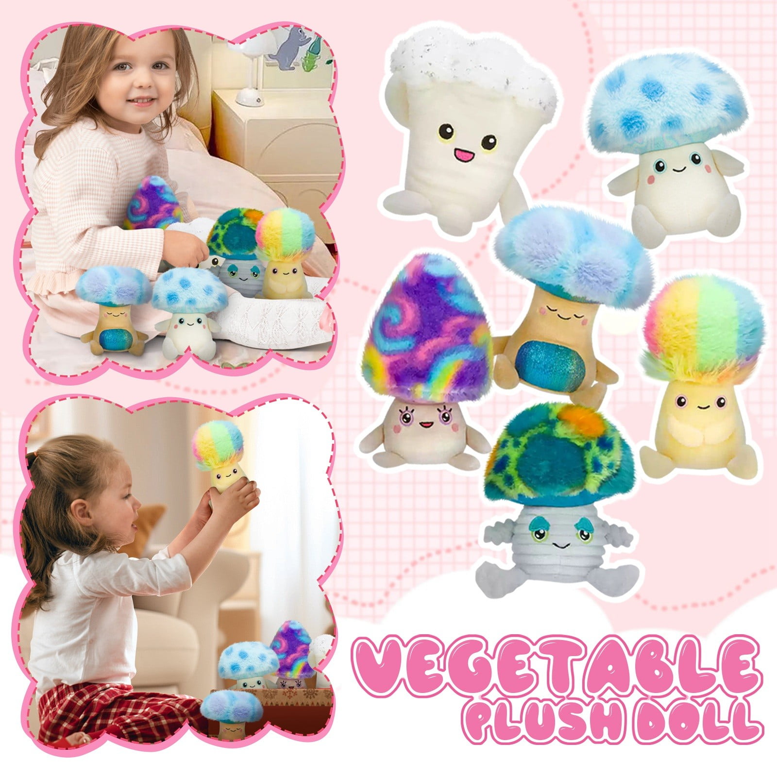 Jollyzo Vivacious Mushroom Stuffed Toys | Collectible Mushroom Plushies ...