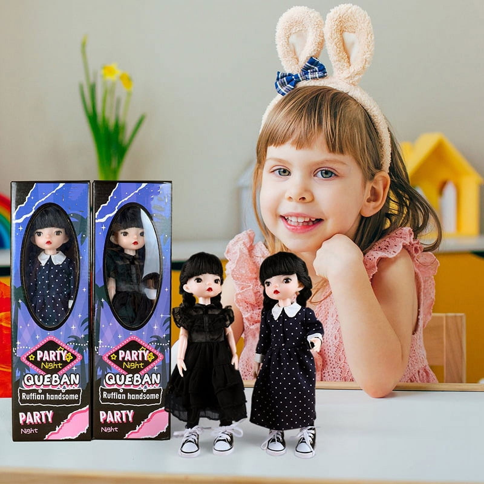 Jollyzo Wednesday Doll and Accessories, Wednesday Addams Collectible in ...