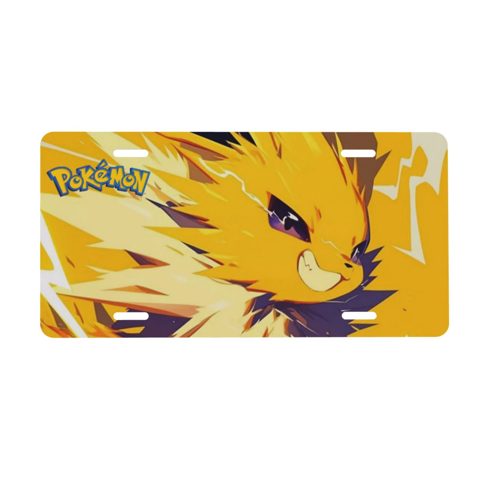 Jolteon License Plate, Car Front License Plates With 4 Holes, Metal Car ...