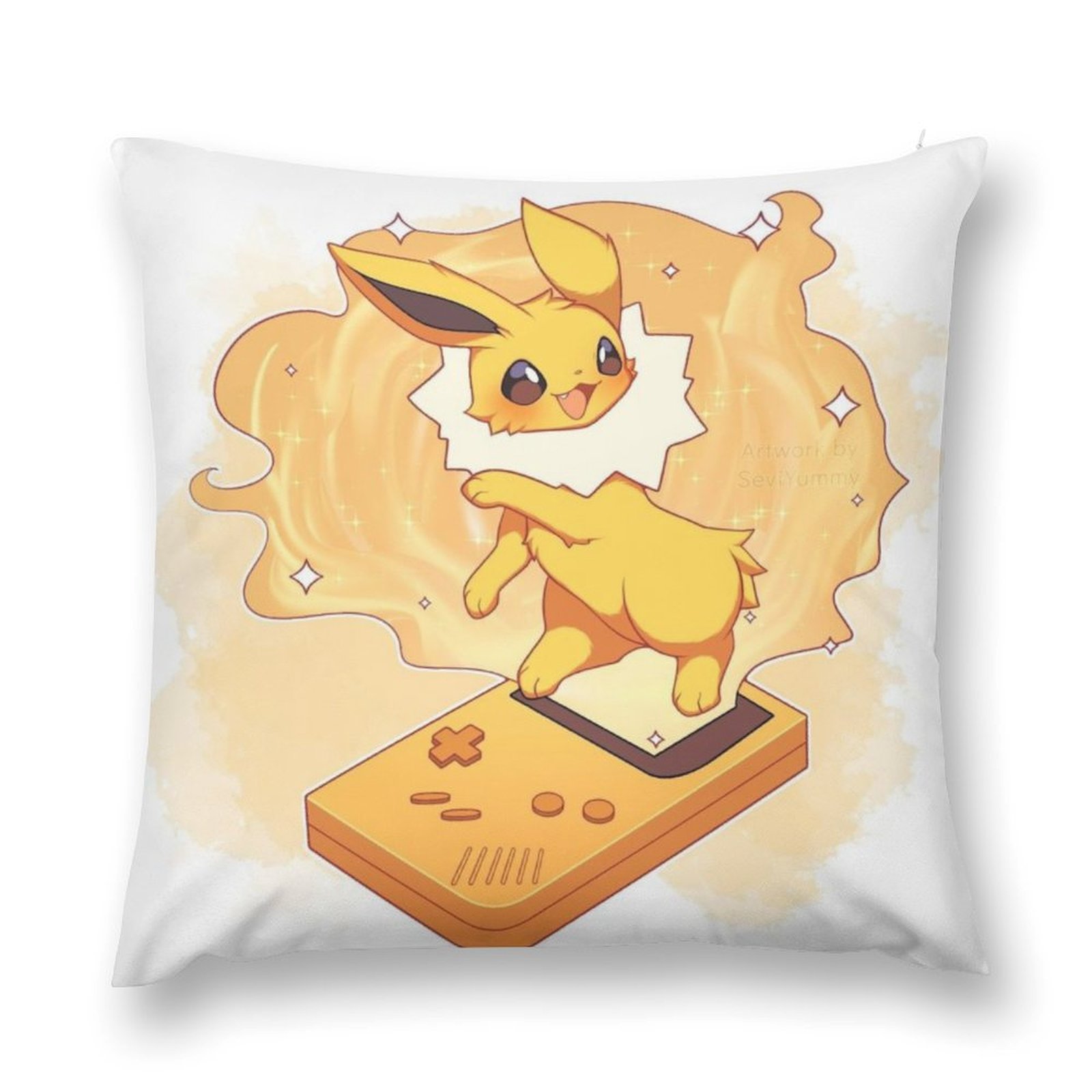 Jolteon Pillowcase Cartoon Anime for Living Room Bedroom Office 26 "x26 ...
