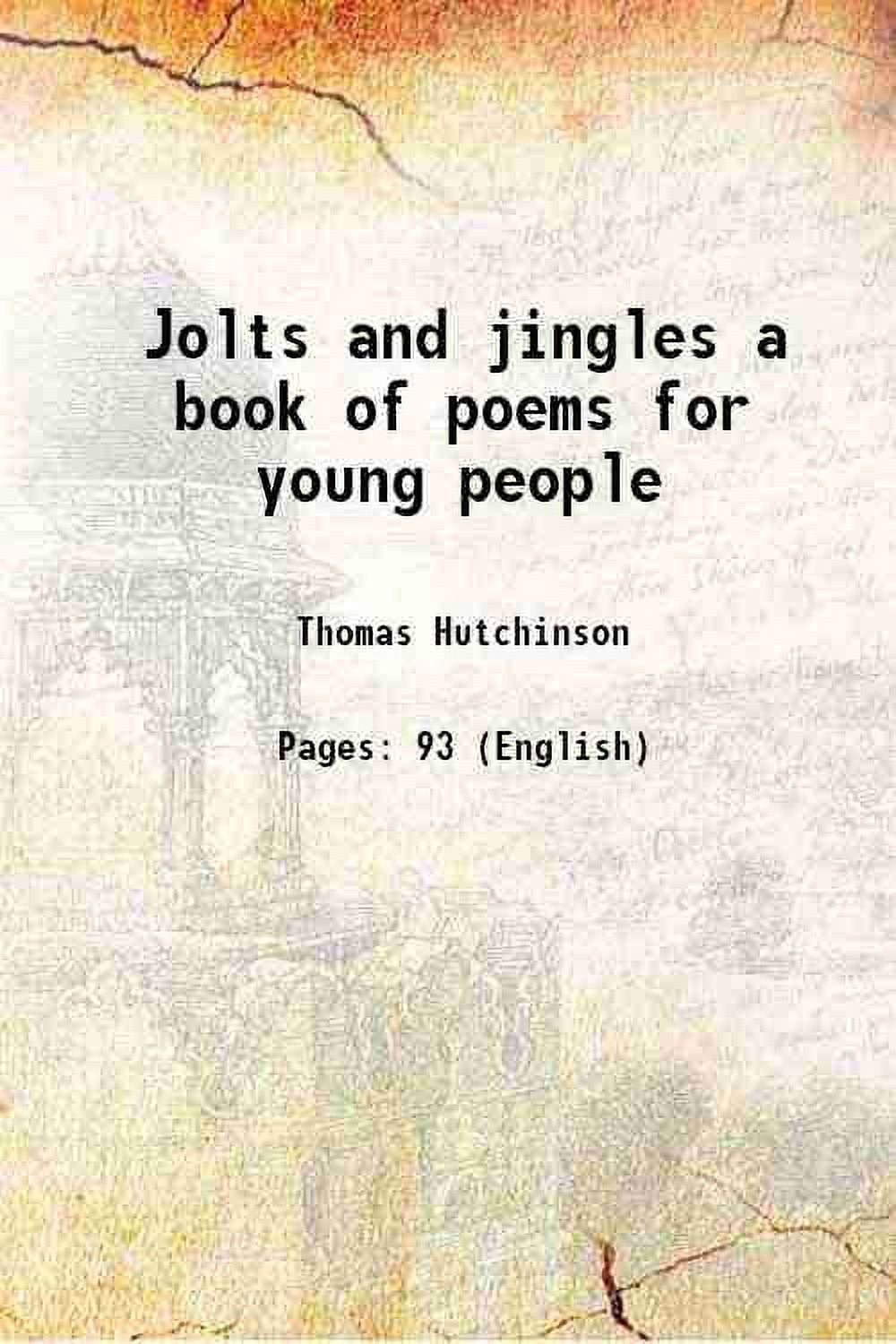 Jolts and jingles a book of poems for young people 1889 - Walmart.com