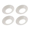 Jolux 4pk Gloss White Goof Trim Ring for 5/6" Recessed Can Lighting ...