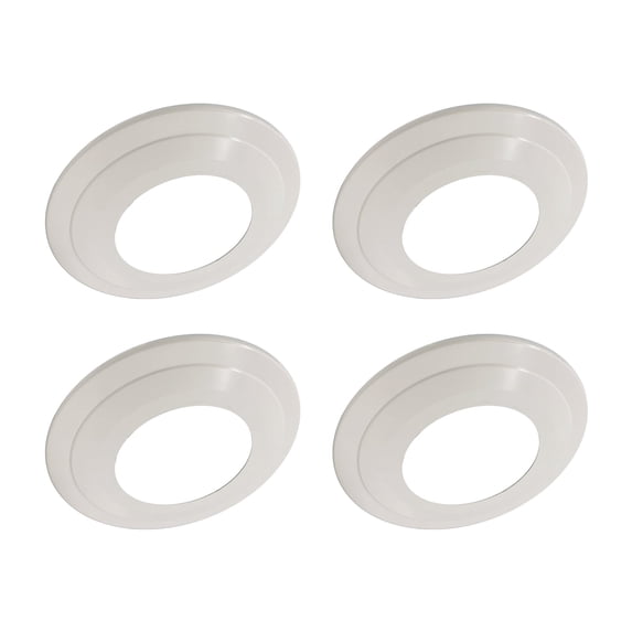 Jolux 4 Pack Gloss White Goof Trim Ring for 5/6" Inch Recessed can ...