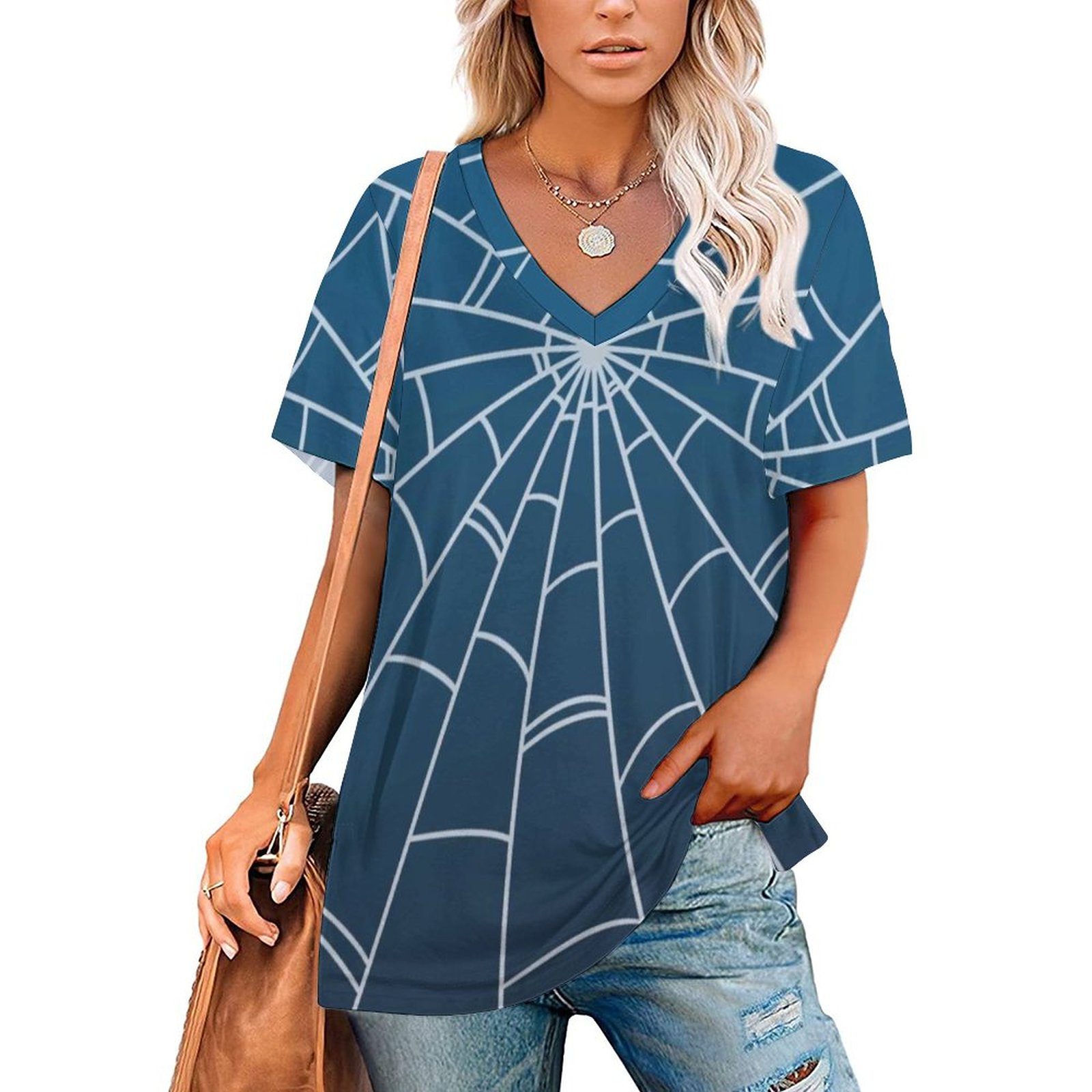Jolyne Kujo ( Blue ) Sexy And Club Fashion Female T-Shirt Short Sleeve ...