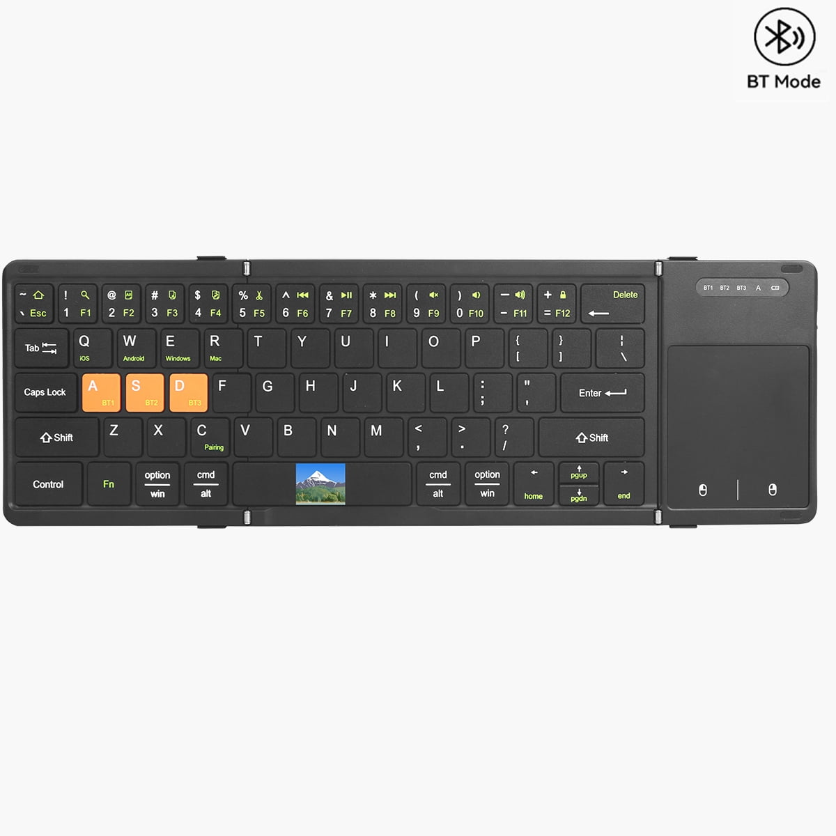 Jomaa Bluetooth Foldable Keyboard with Touchpad Left Right Keys ...