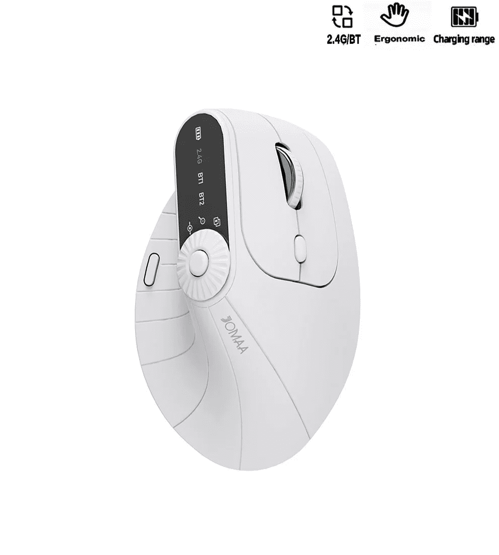 Jomaa Bluetooth Wireless Vertical Mouse With Function Adjustment Knob ...