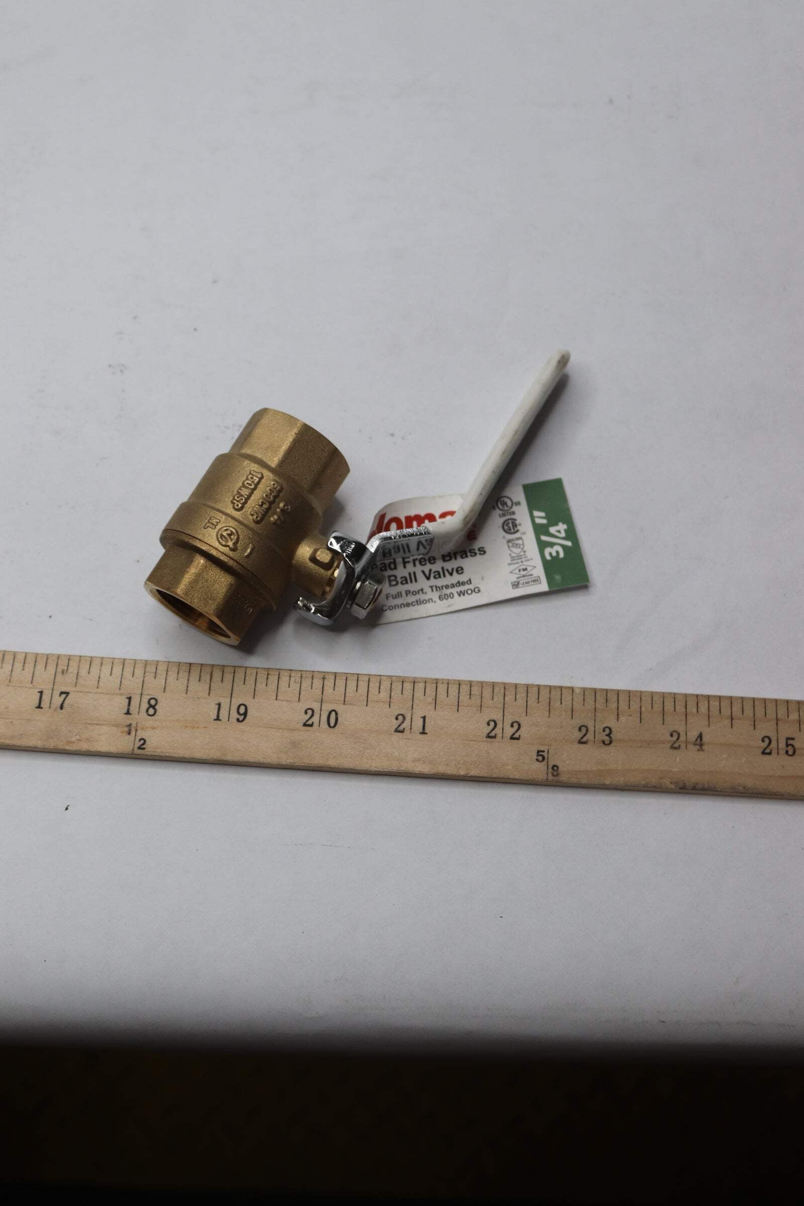 Jomar Valve Full Port Ball Valve 600 WOG 150 WSP Lead-Free Brass 3/4" FPT T-150G - Walmart.com