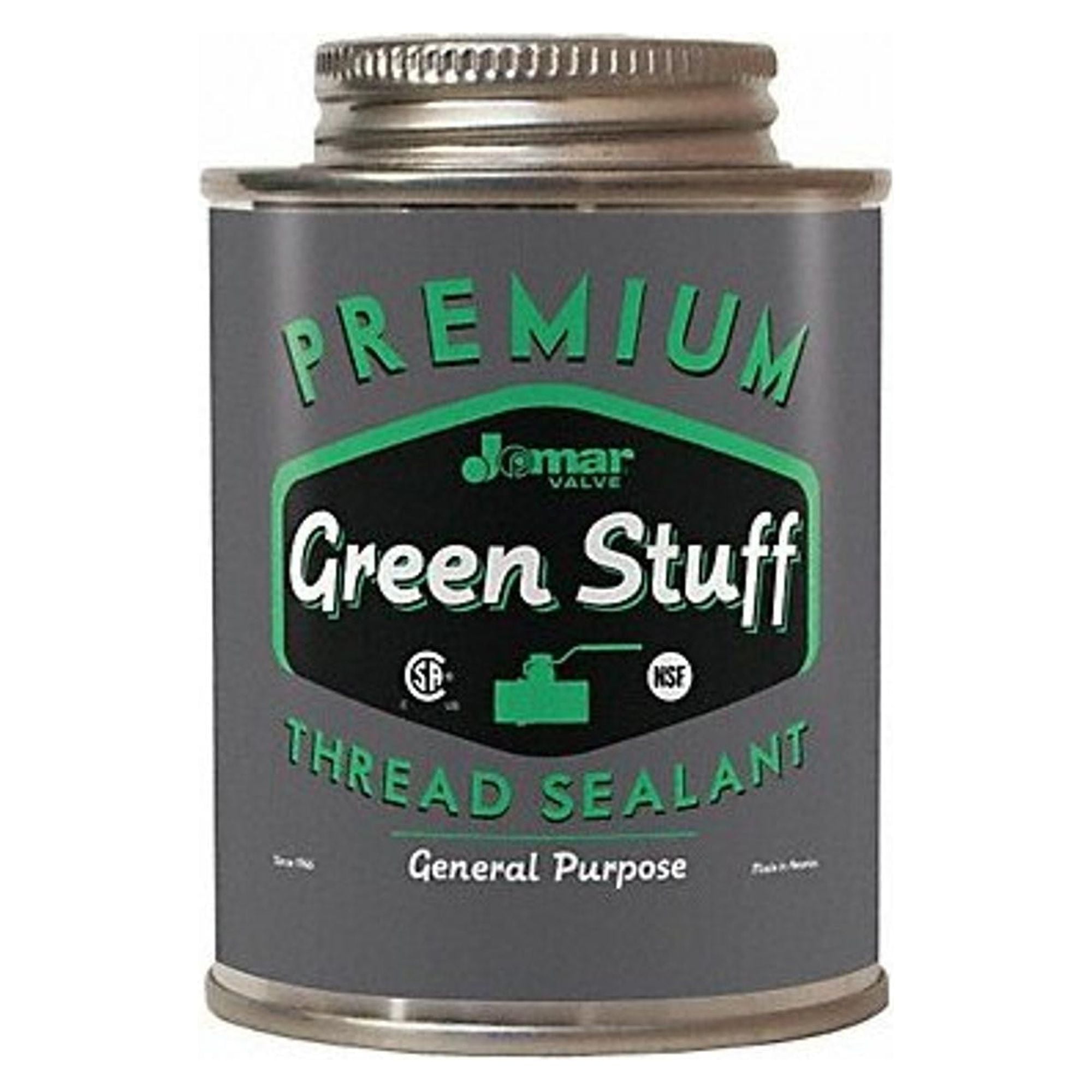 Pipe Thread Sealant 8 fl oz, Brush-Top Can, Green Stuff, Green, Paste ...