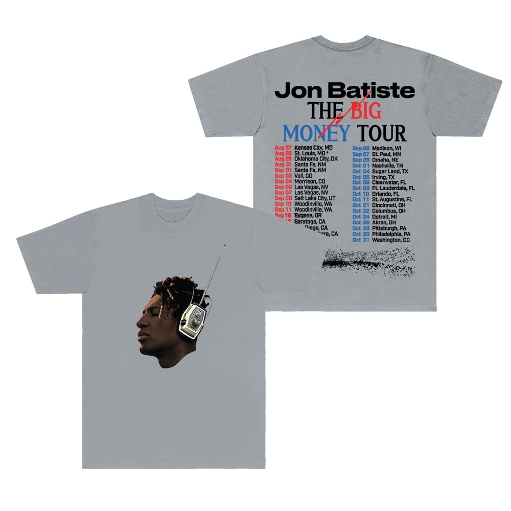 Jon Batiste Big Money Tour Merch T-Shirts Cosplay Women Men Crewneck Short Sleeve Tee - Walmart.com