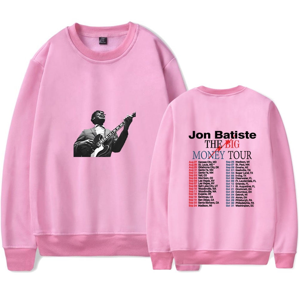 Jon Batiste The Big Money Tour 2025 Merch Sweatshirt Women Men Casual Crewneck Long Sleeve ...