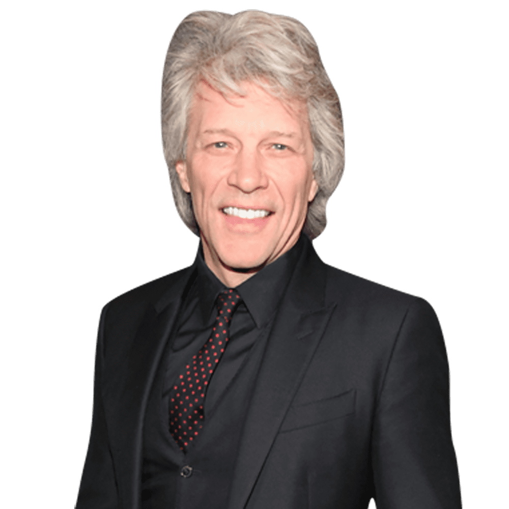 Jon Bon Jovi (Black Outfit) Half Body Buddy Cutout - Walmart.com