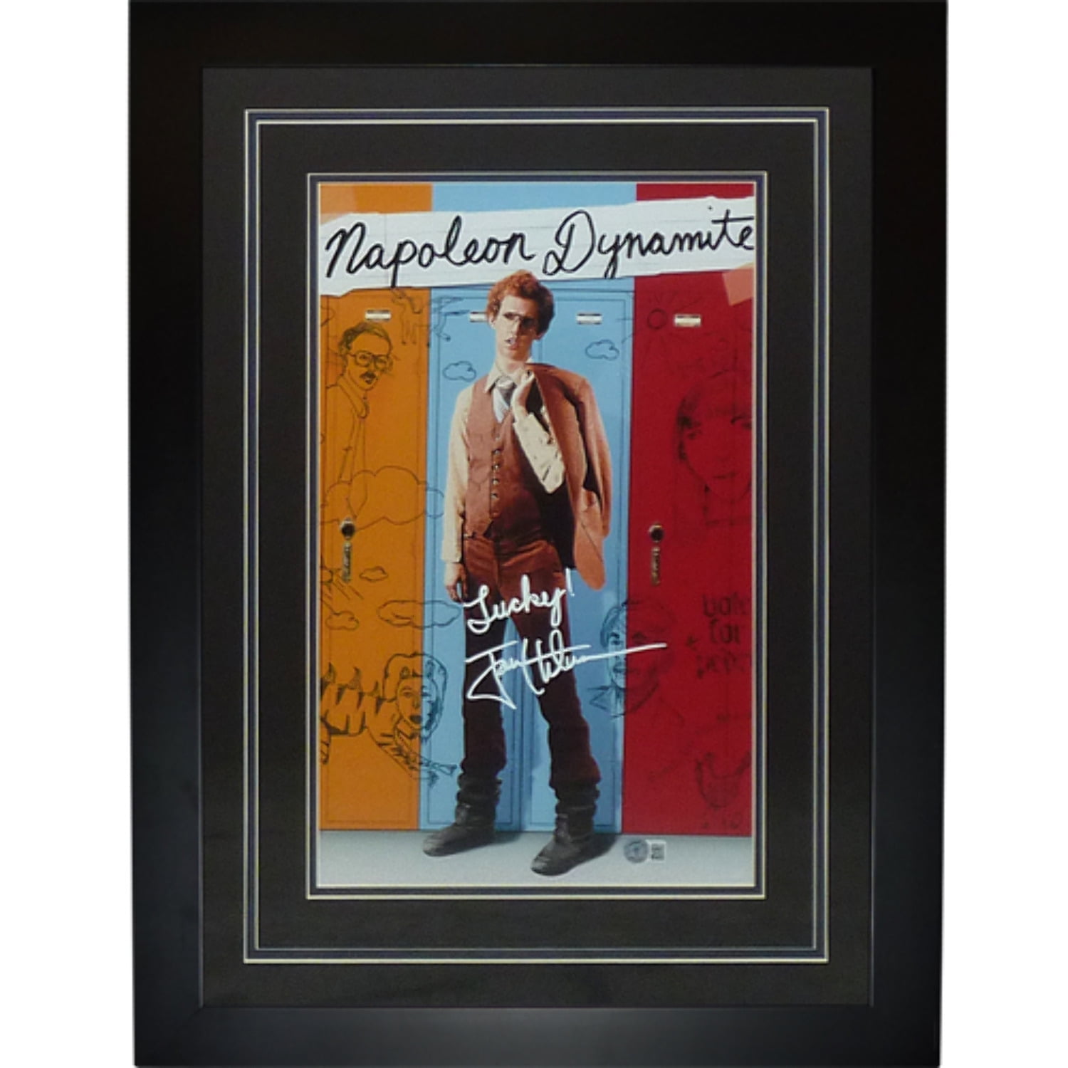 Jon Heder Autographed Napoleon Dynamite Deluxe Framed 11x17 Movie ...
