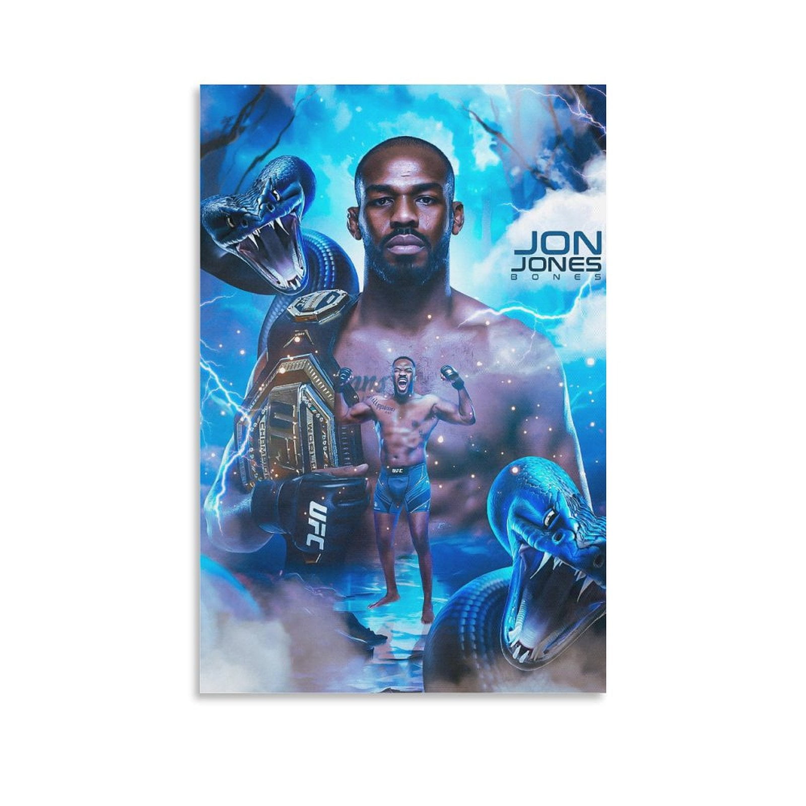 Jon Jones Poster 'Bones'Mixed Martial Arts Sports Posters (13) Room ...