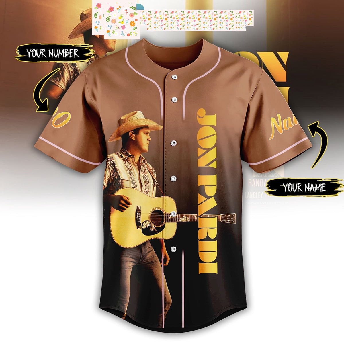 Jon Pardi MR.Saturday Night World Tour 2023 Personalized Baseball ...