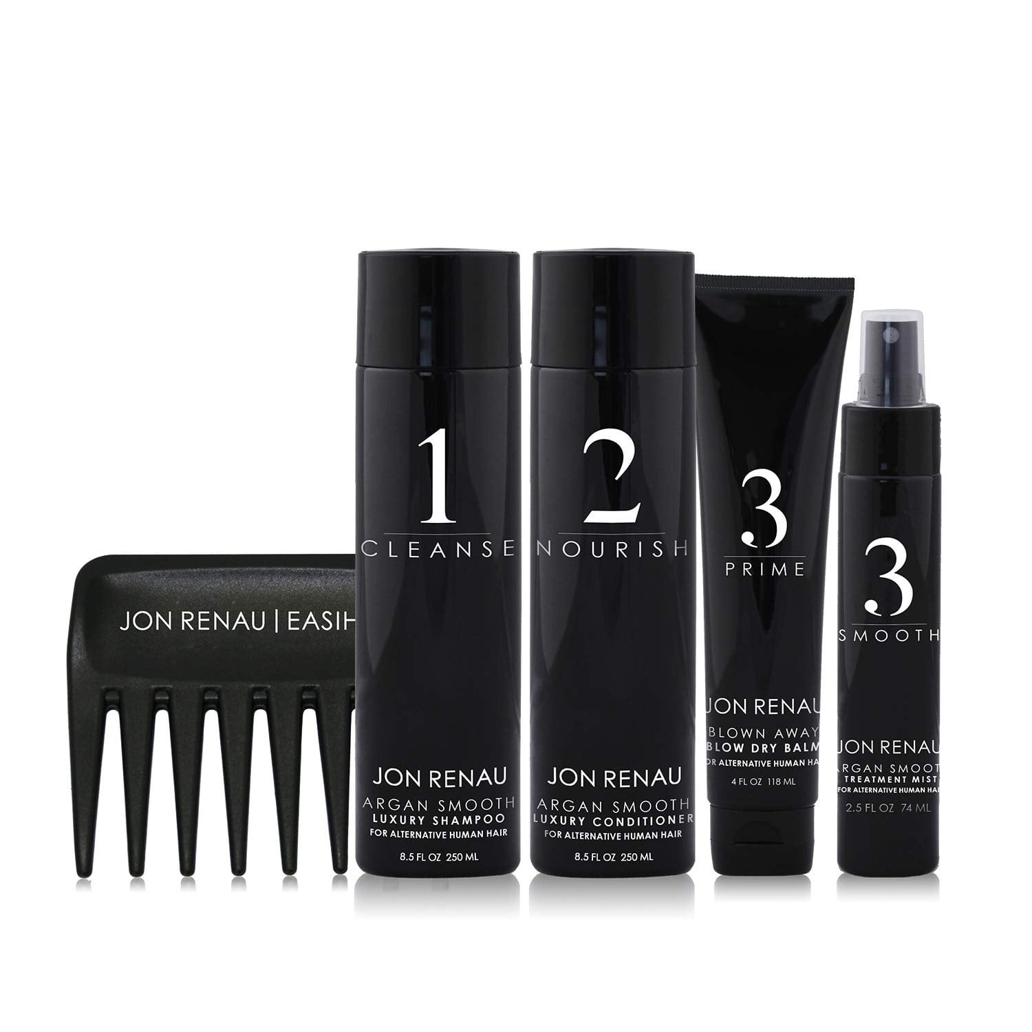 Jon Renau Human Hair Full 5 Pc. Kit, Shampoo, Conditioner, Blow Dry ...