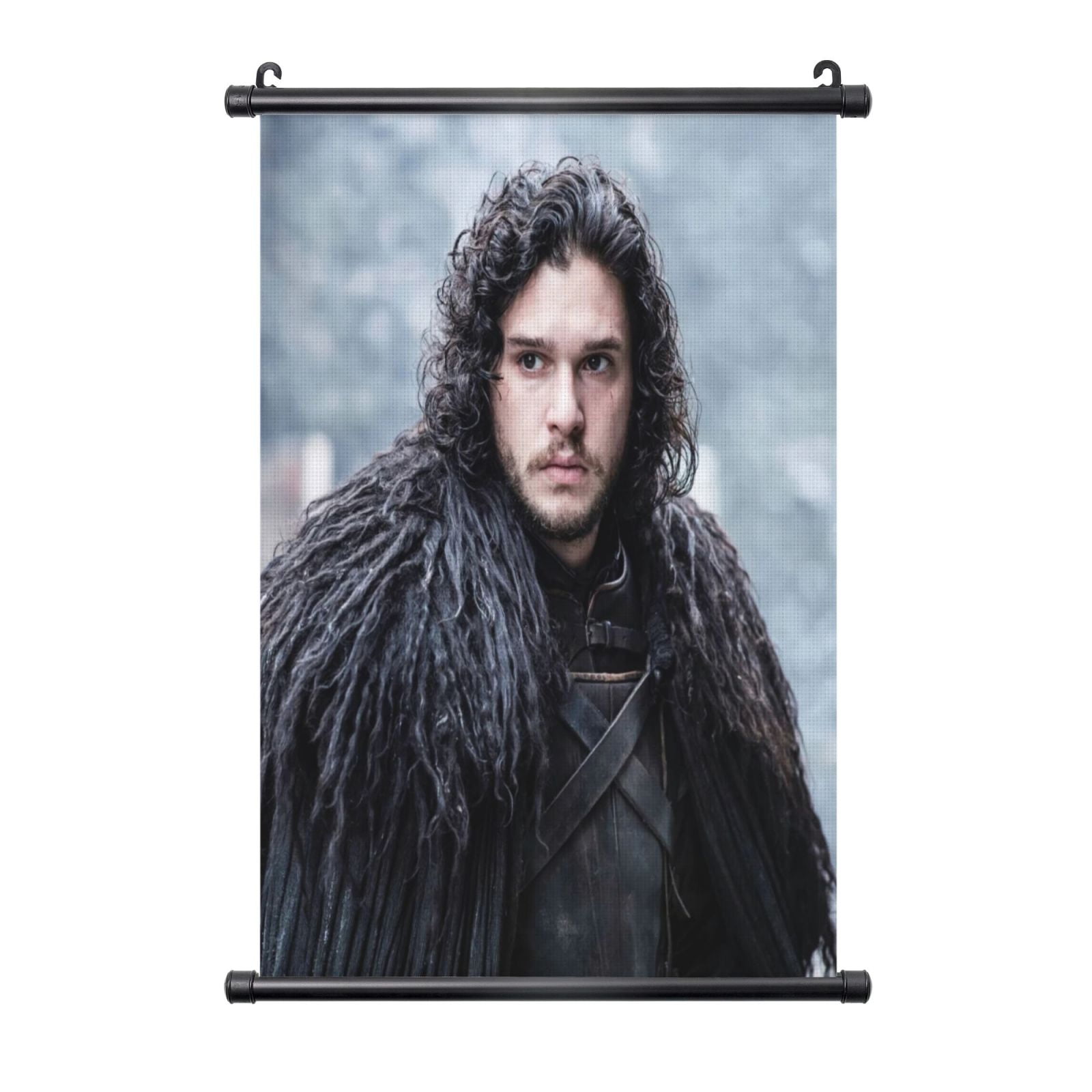 Jon Snow Poster Aesthetic Canvas PVC Shaft Wall Art Hanging Hanger Frame Poster for Kids Room ...