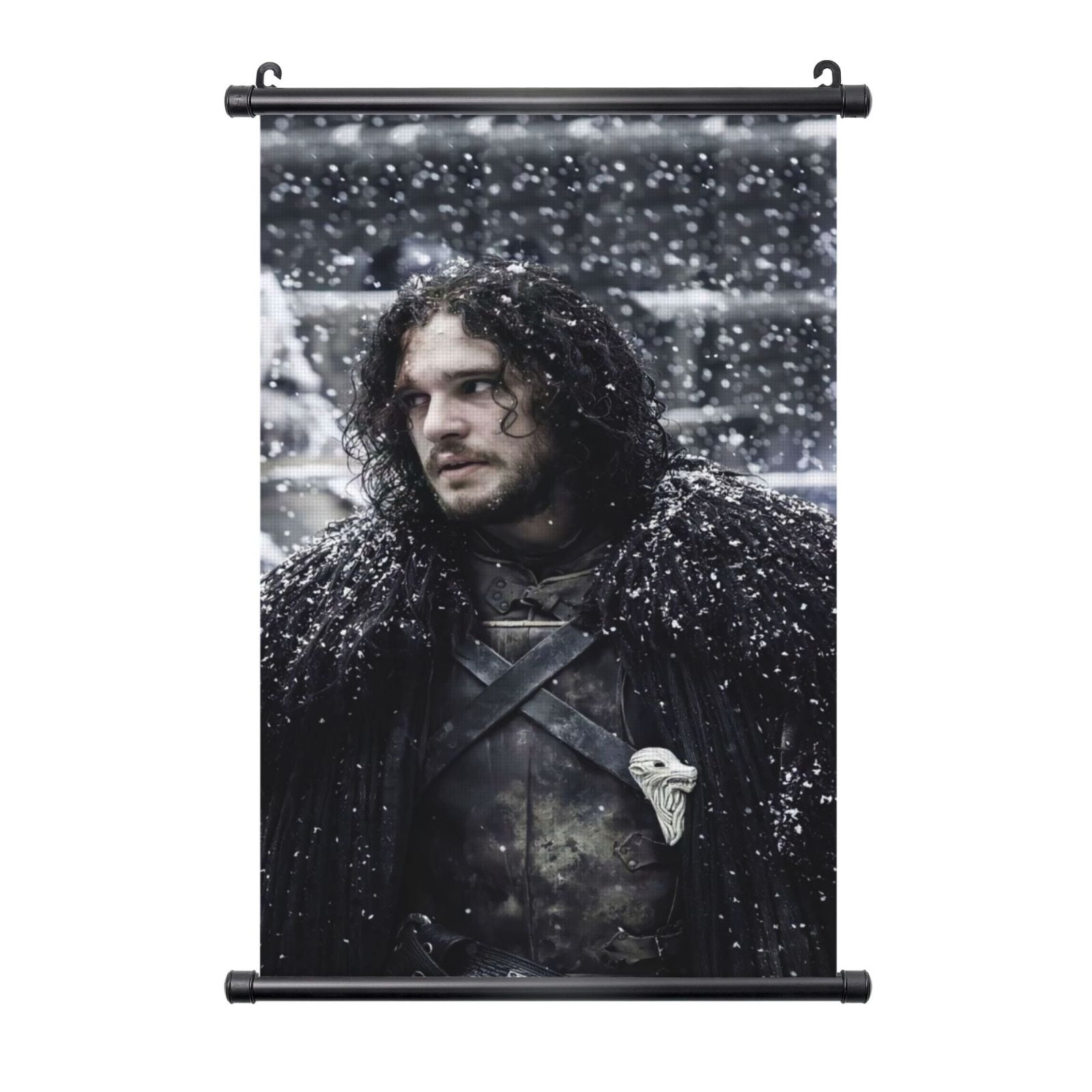 Jon Snow Poster Aesthetic Canvas PVC Shaft Wall Art Hanging Hanger Frame Poster for Kids Room ...