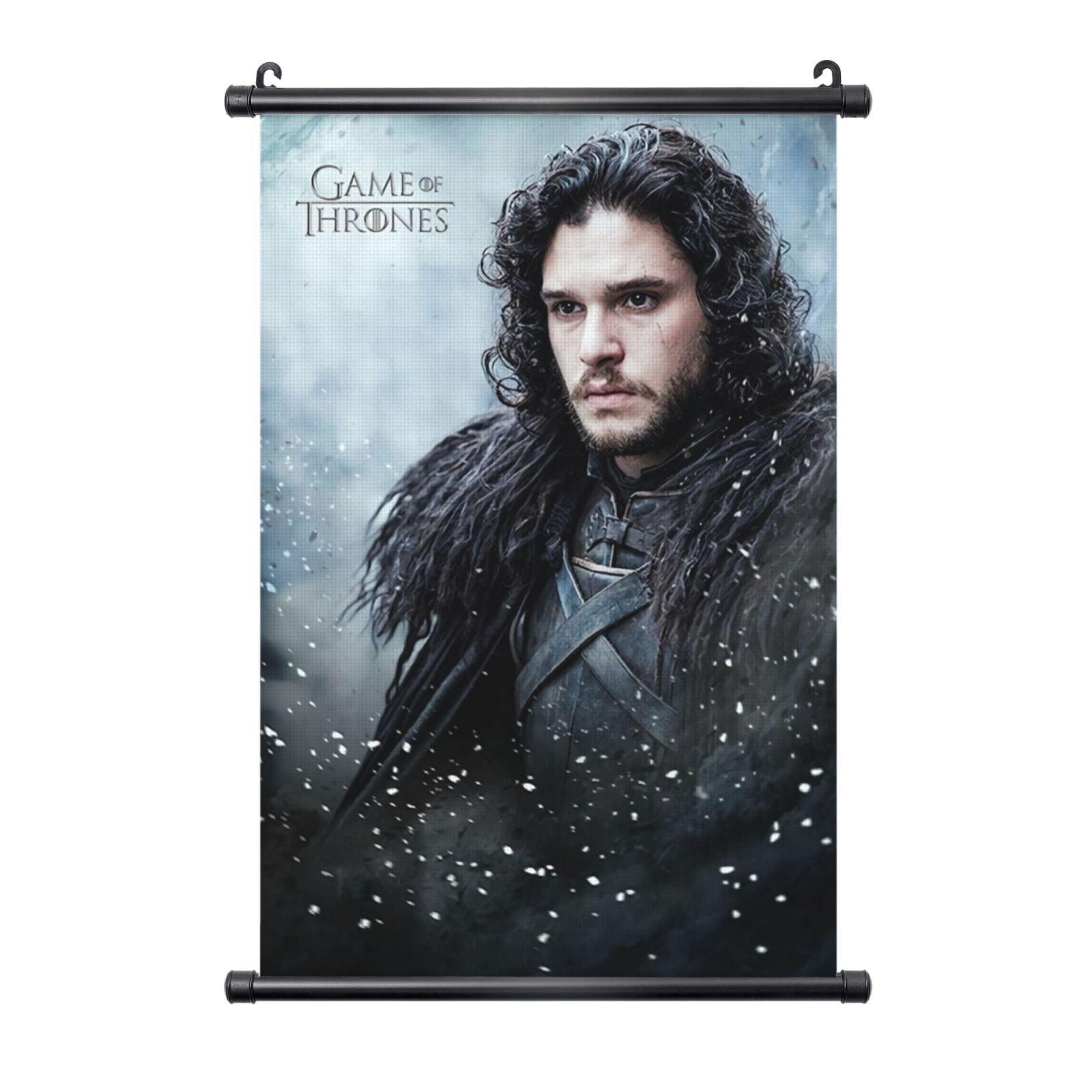 Jon Snow Poster Aesthetic Canvas PVC Shaft Wall Art Hanging Hanger Frame Poster for Kids Room ...