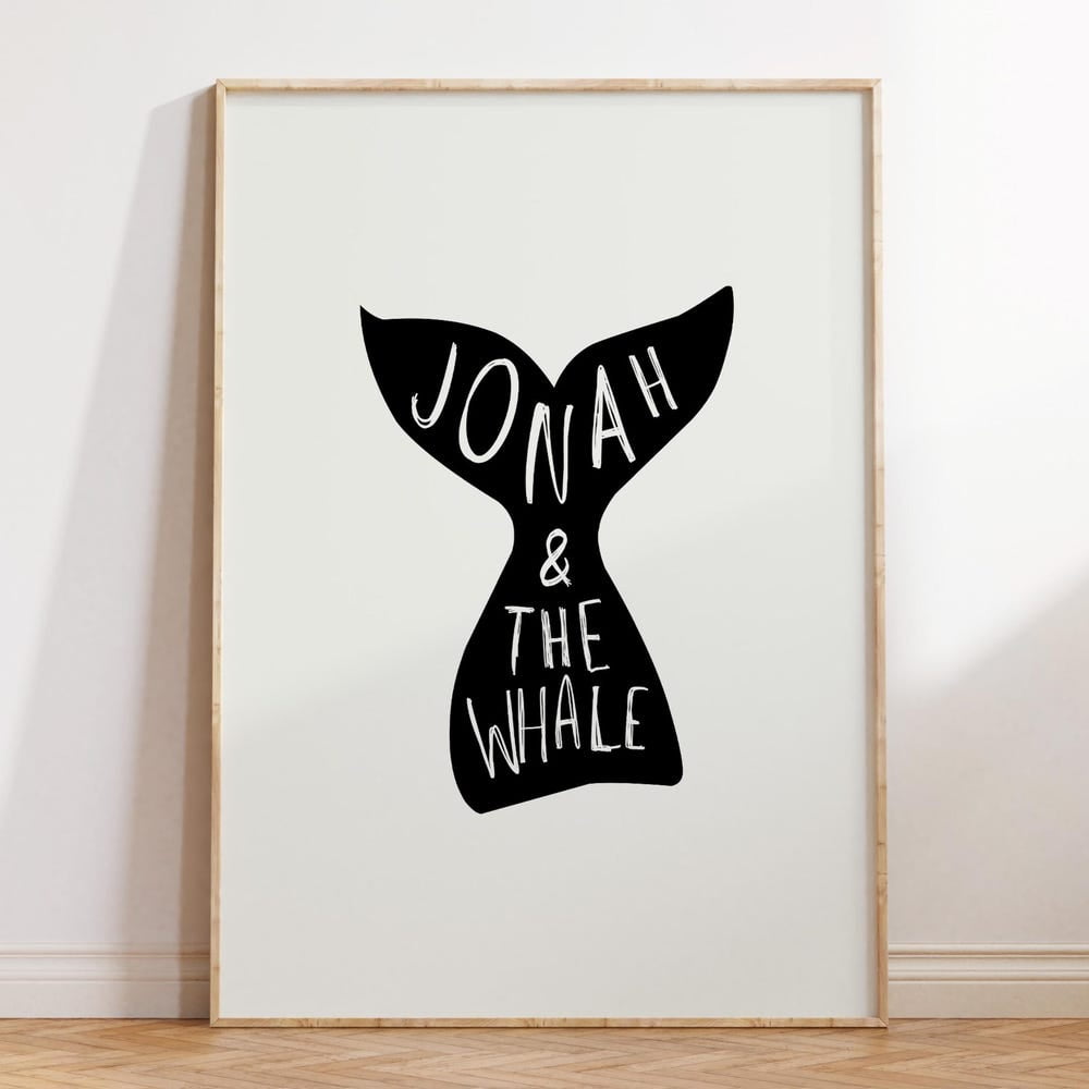 Jonah And The Whale Art Print Minimalist Bible Poster Sunday School ...