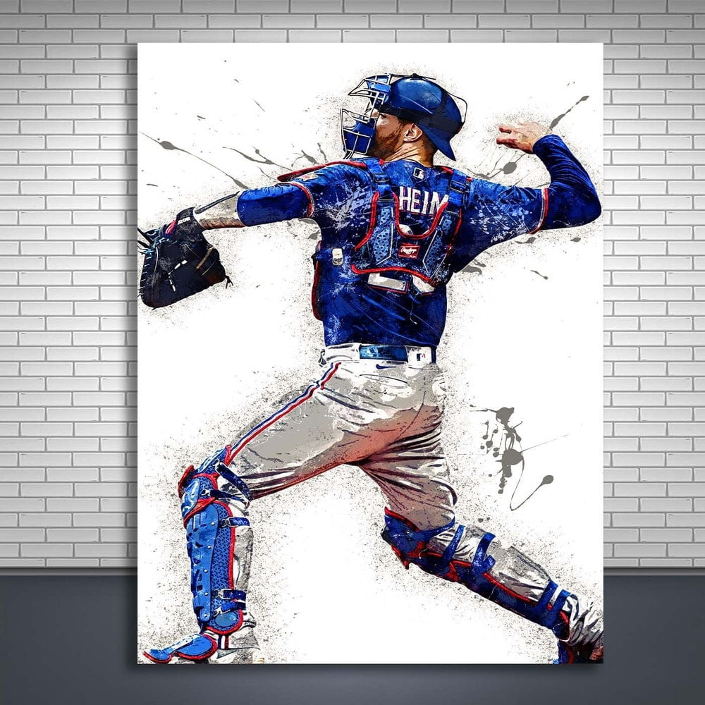 Jonah Heim Poster, Texas baseball team, sport poster, Man Cave, Kids ...