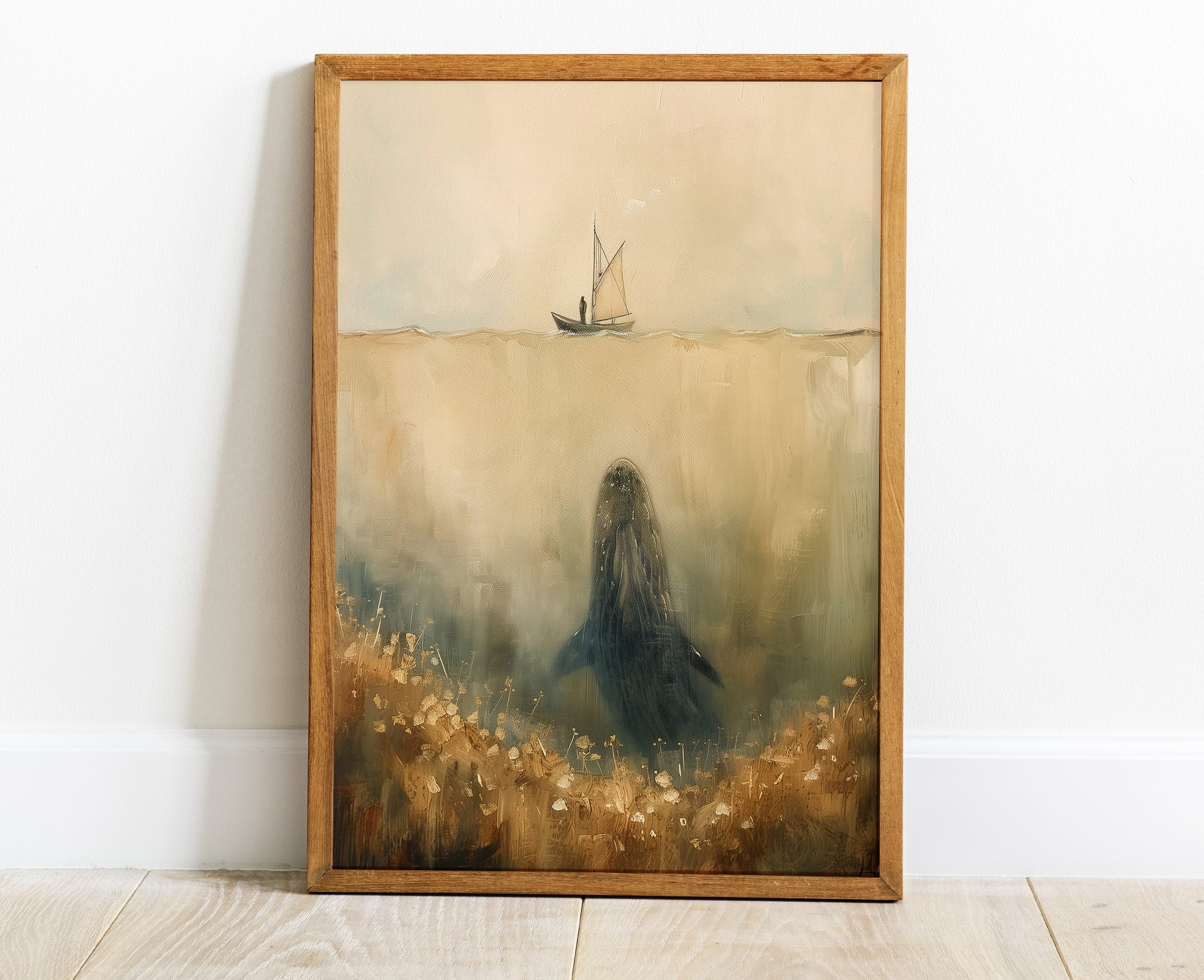 Jonah And The Whale Print Jonah And The Big Fish Wall Art Jesus Wall
