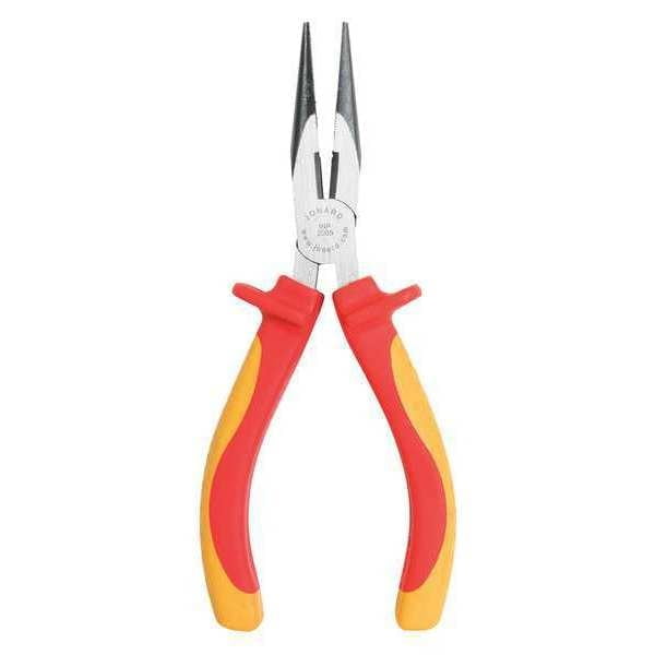 Jonard Tools 6 1/2 in Long Nose Plier,Side Cutter Cushion Grip Handle ...