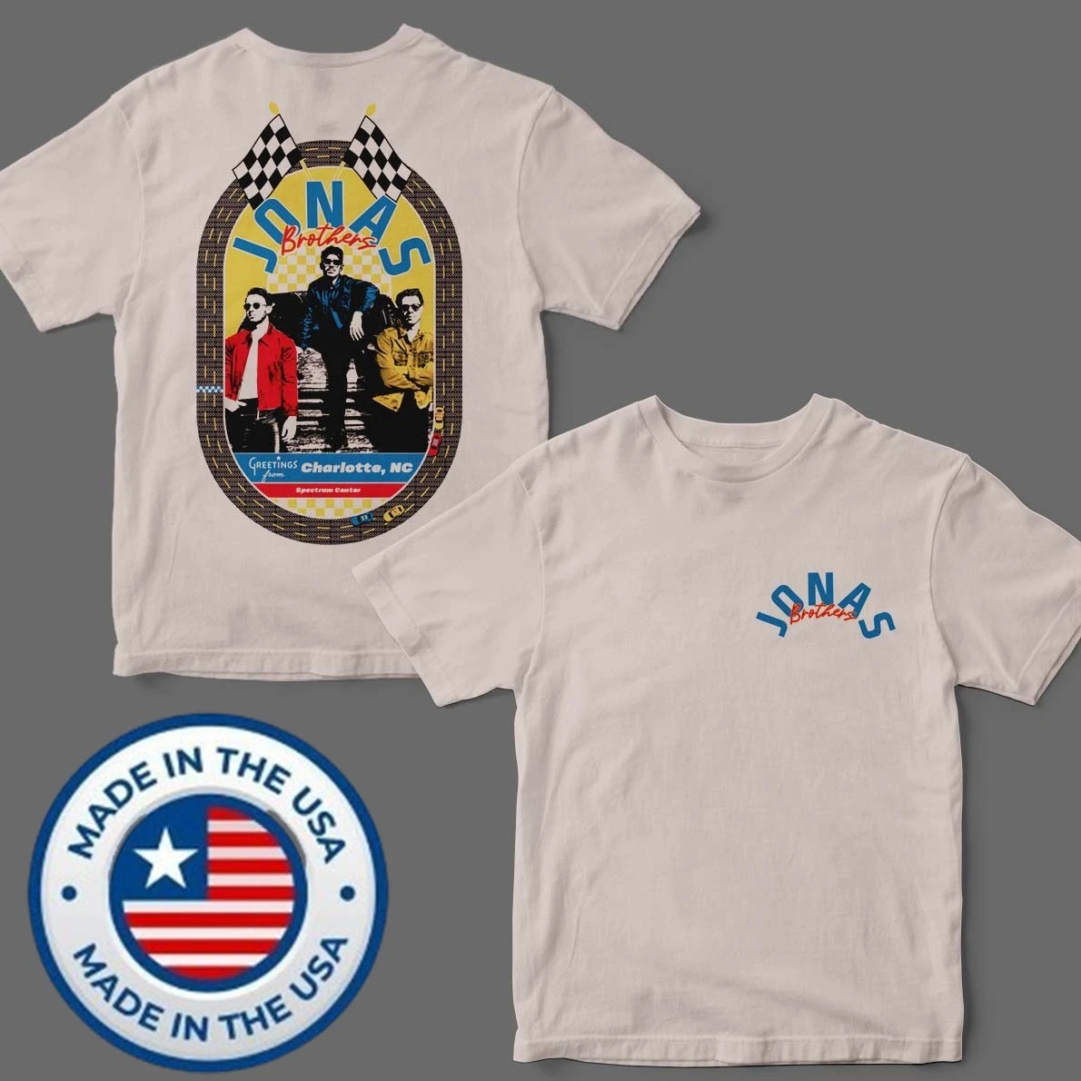 Jonas Bro.thers Charlotte North Carolina 2025 Event Tee Double Sided 2025 T-Shirt - Walmart.com