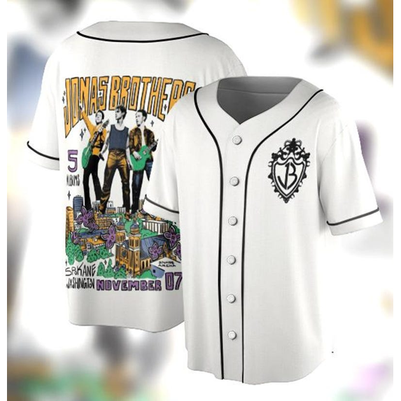 Jonas Bros 20th Annivesary Tour 2025 Baseball Jersey - Walmart.com