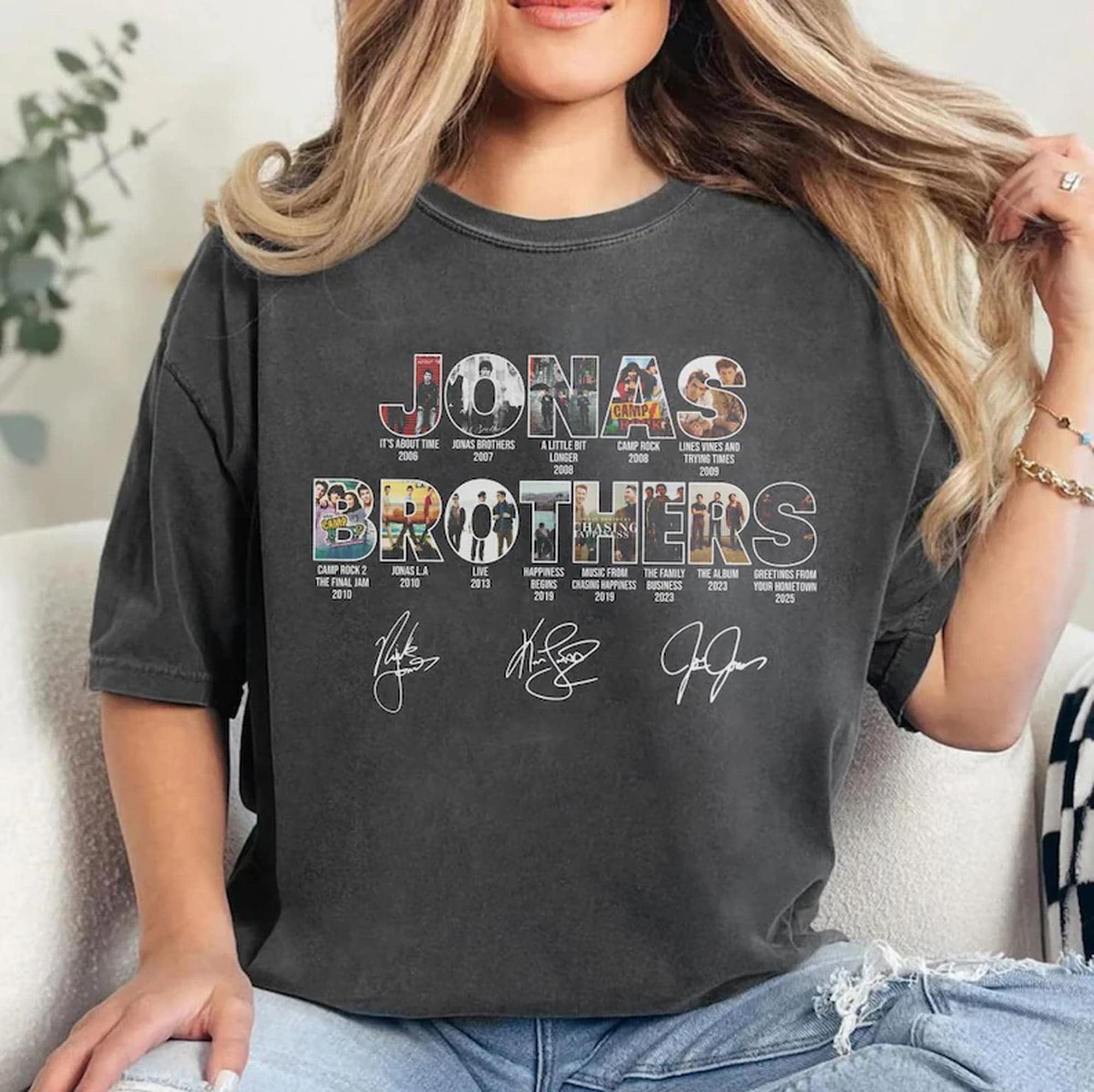 Jonas Bros 20th Annivesary Tour 2025 Shirt, Vintage Jonas Brothers Tour ...