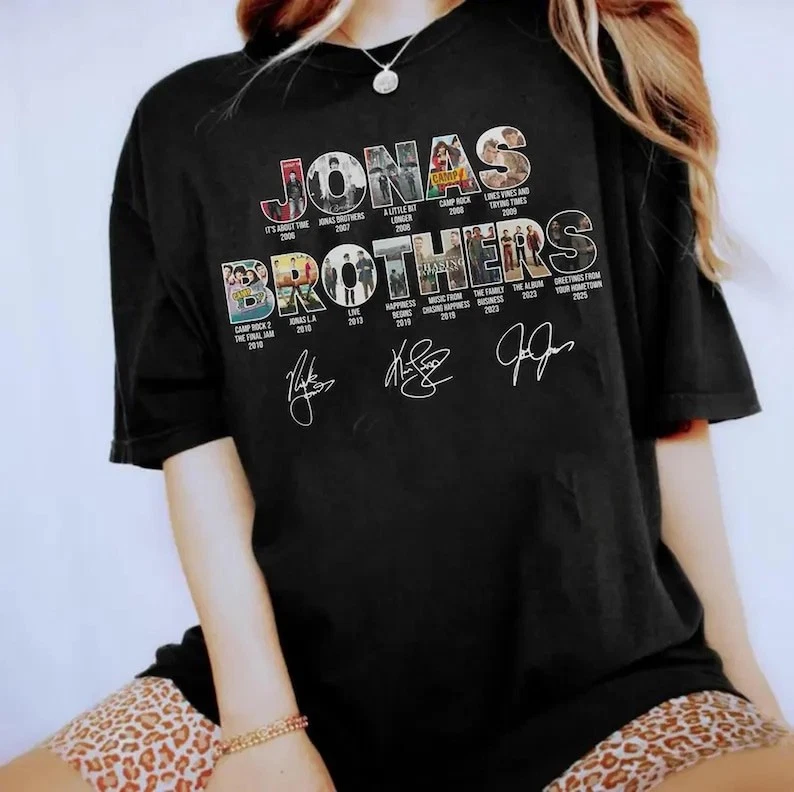 Jonas Bros 20th Annivesary Tour 2025 Shirt, Vintage Jonas Brothers Tour ...