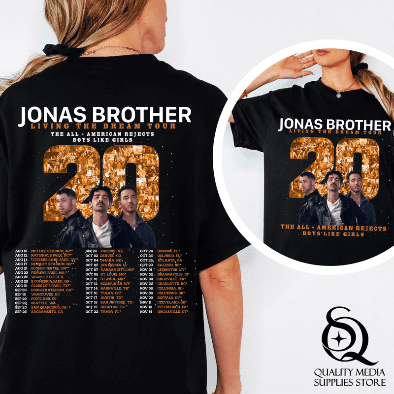 Jonas Brothers 20th Anniversary Tour 2025 T-Shirt | Vintage Jonas ...