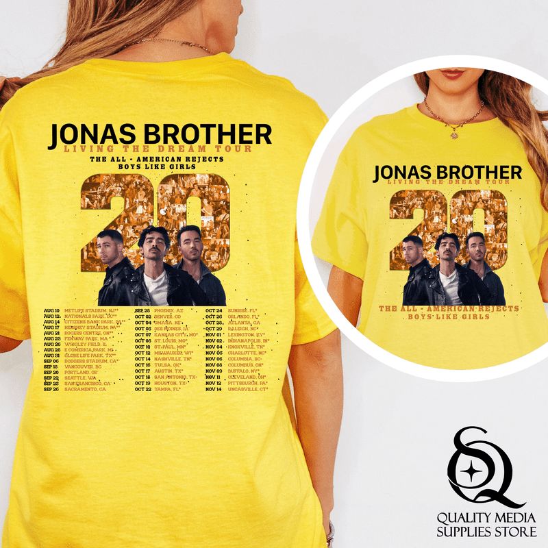 Jonas Brothers 20th Anniversary Tour 2025 T-Shirt | Vintage Jonas ...