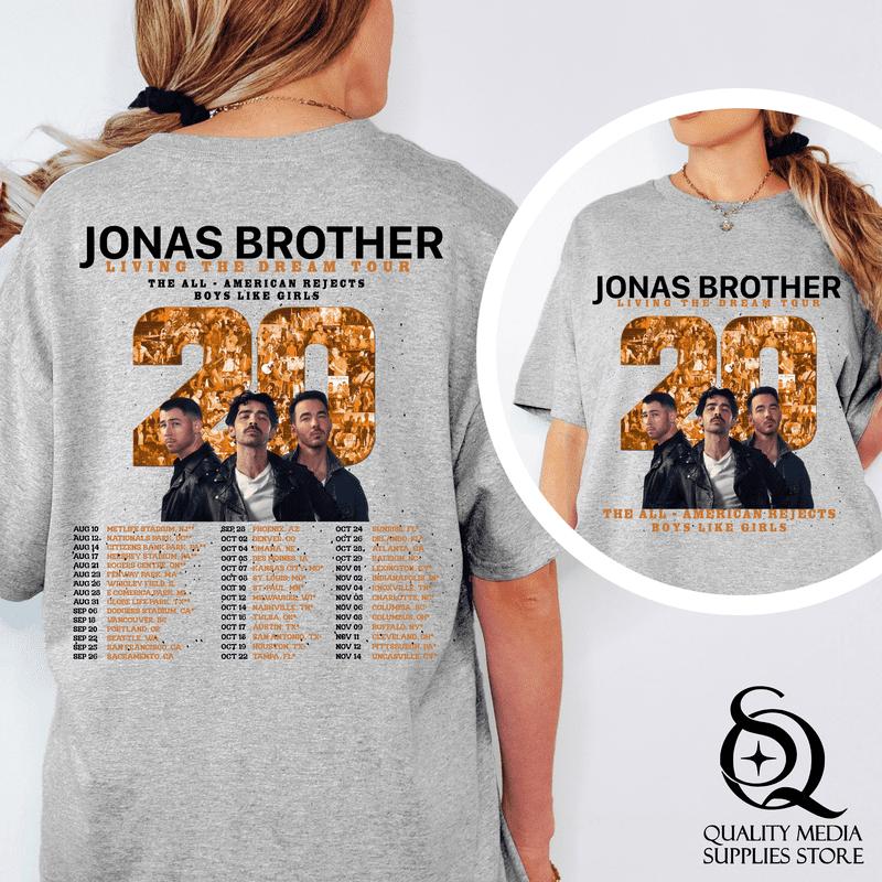 Jonas Brothers 20th Anniversary Tour 2025 T-Shirt | Vintage Jonas ...