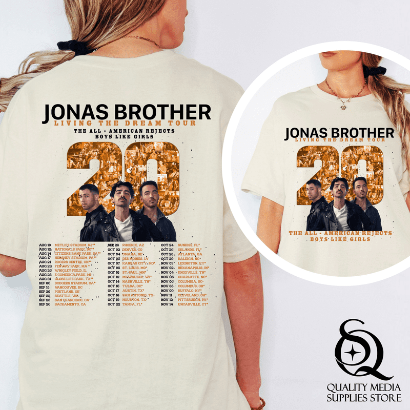 Jonas Brothers 20th Anniversary Tour 2025 T-Shirt | Vintage Jonas ...