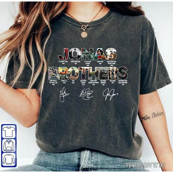 Jonas Brothers Album Timeline Tour Shirt, Greetings From Your Hometown ...