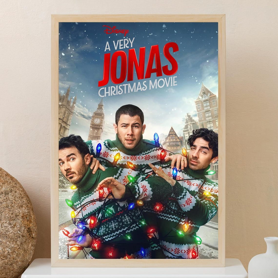 Jonas Christmas Movie Poster - Hd Canvas Print, Wall Art, Unframed Canvas Size 16x24 - Walmart.com