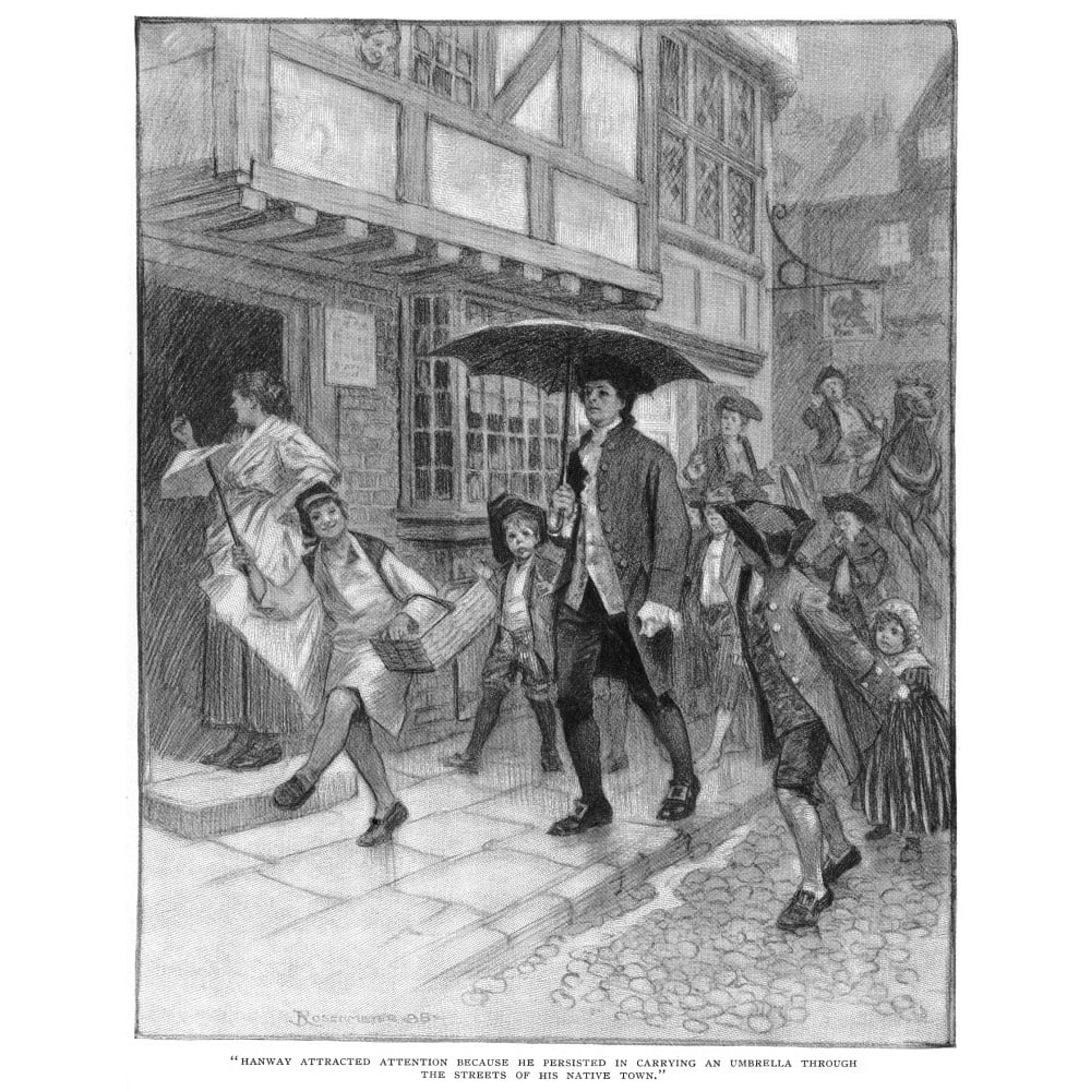 Jonas Hanway. Nenglish Merchant And Philanthropist. Hanway Carrying The ...