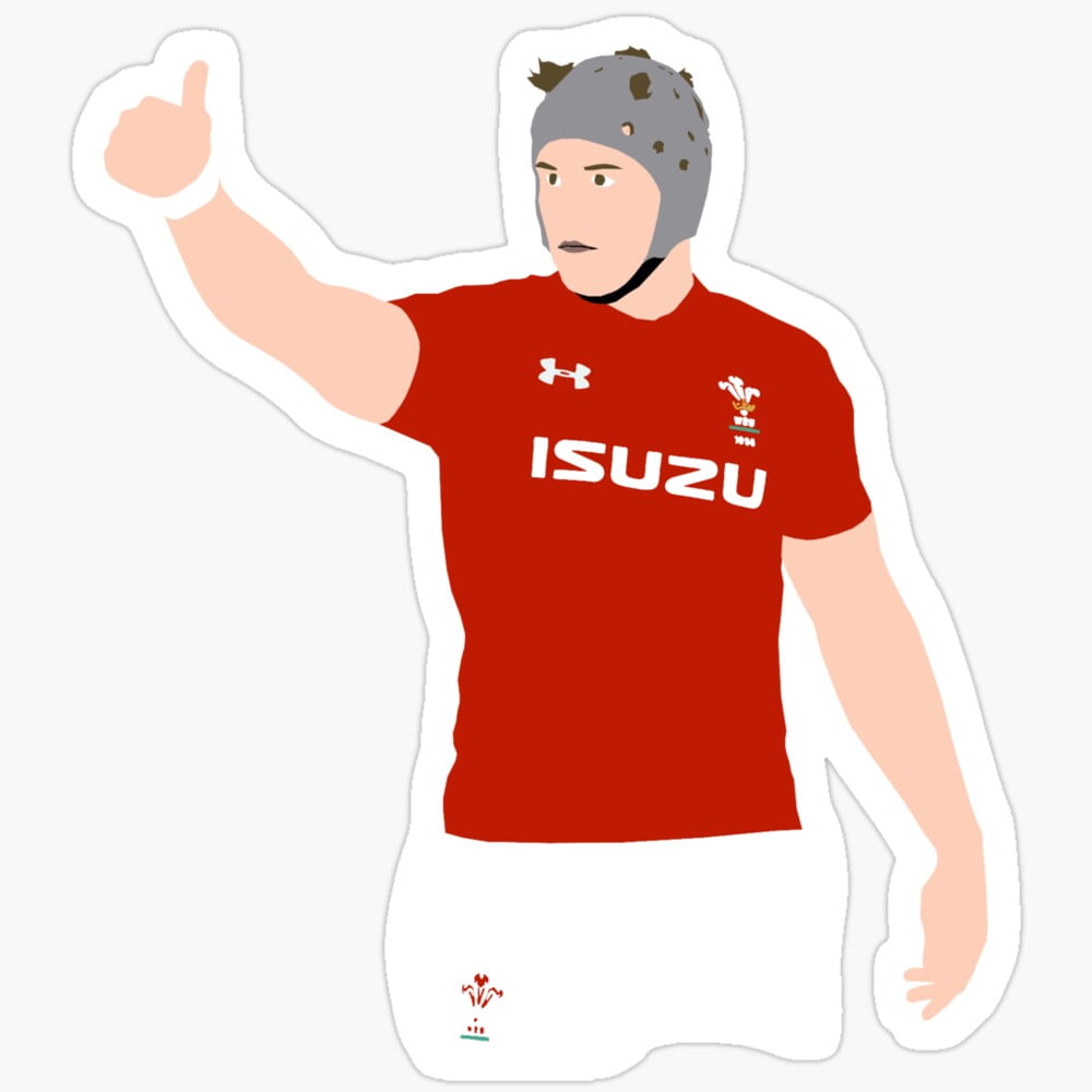 Jonathan Davies Wales Rugby Sticker Phone Decal Water Bottle Stickers ...