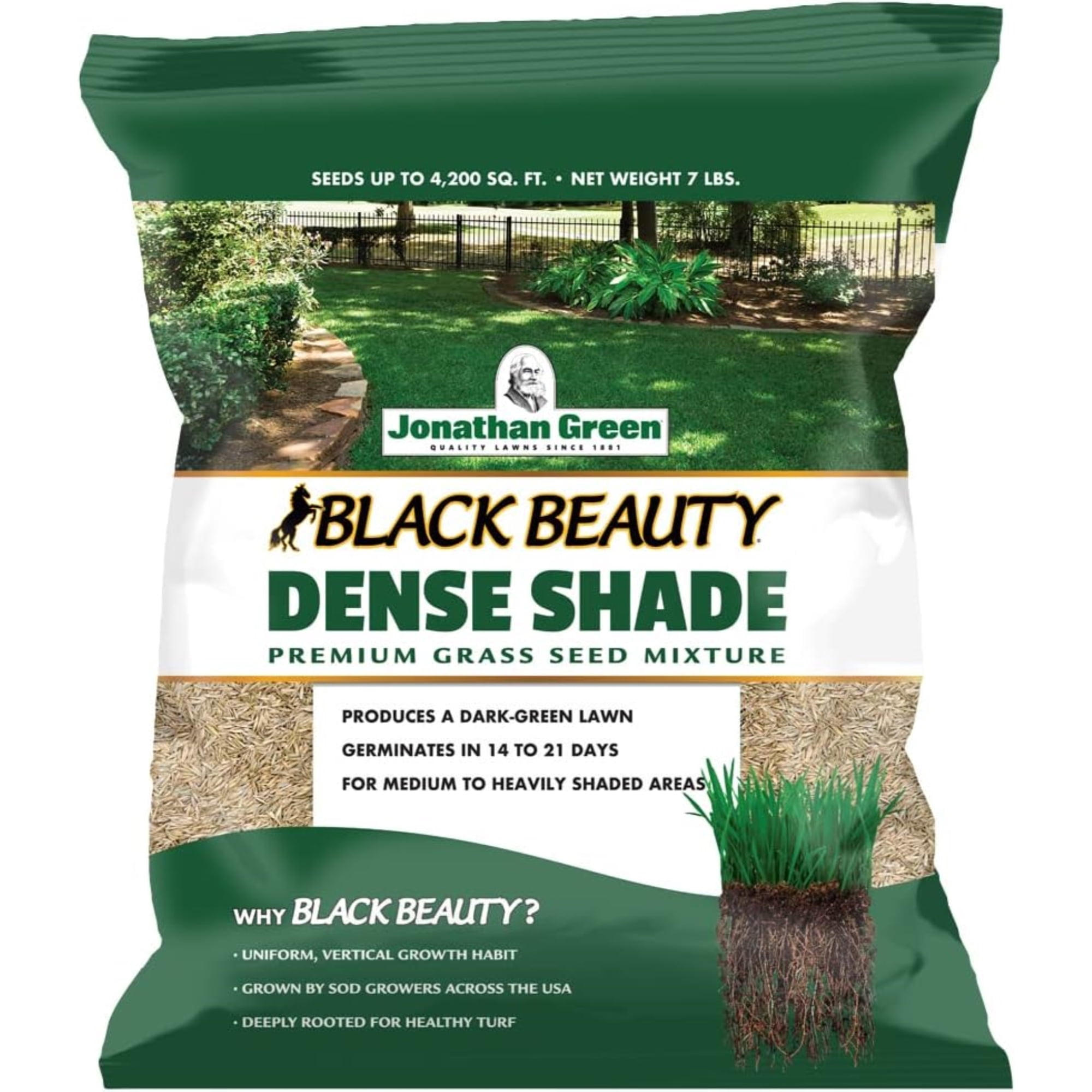 Jonathan Green Black Beauty Dense Shade Mixed Full Shade Grass Seed 7 ...