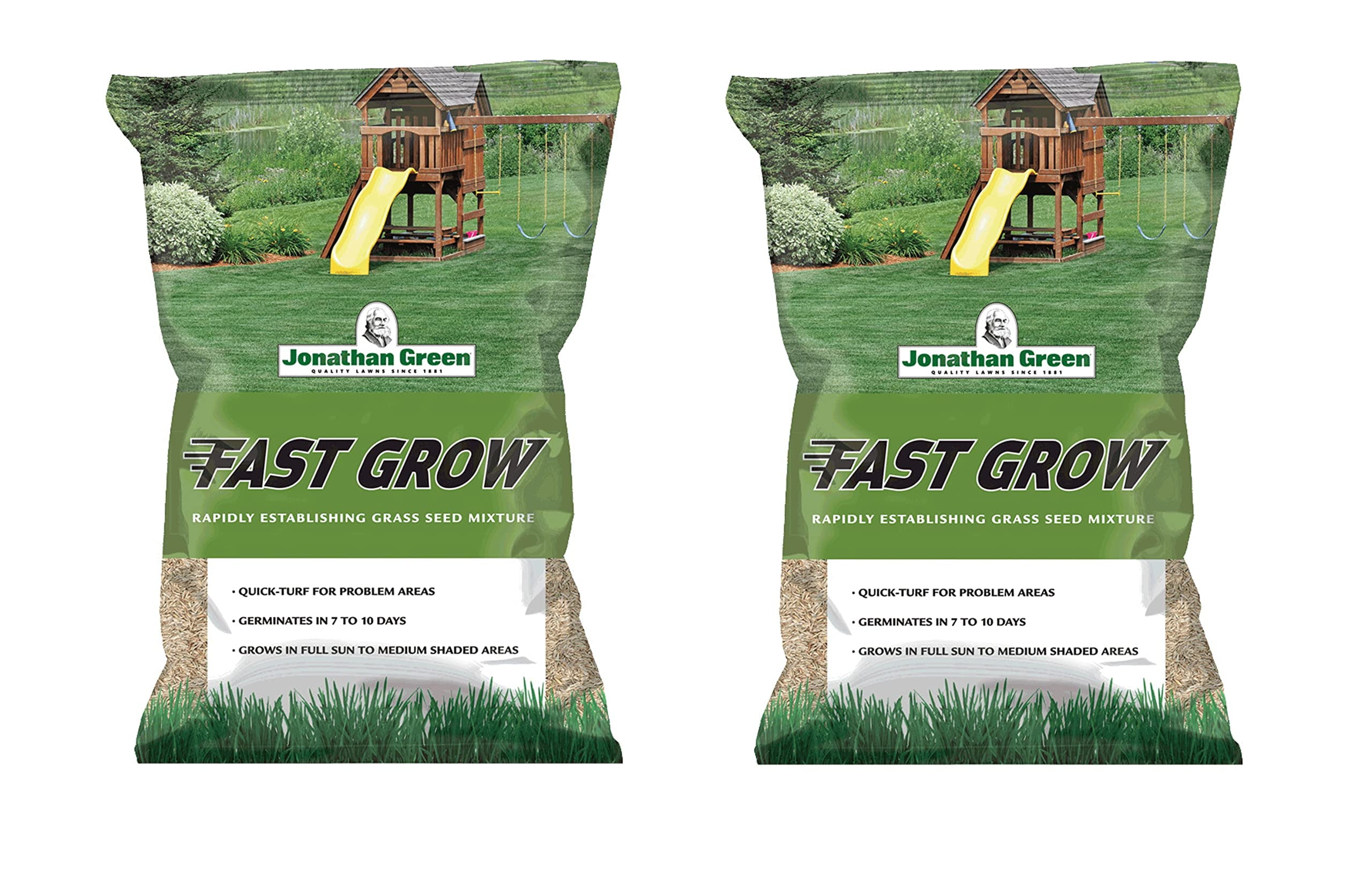 Jonathan Green 10820 Fast Grow Grass MVR1 Seed Mix, 3 Pounds (2 Pack ...