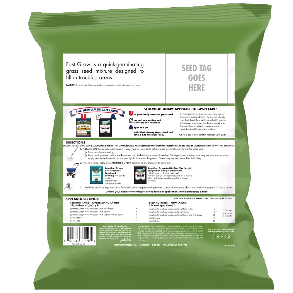 Jonathan Green (10820) Fast Grow Grass Seed H2FSD- Cool Season Lawn ...
