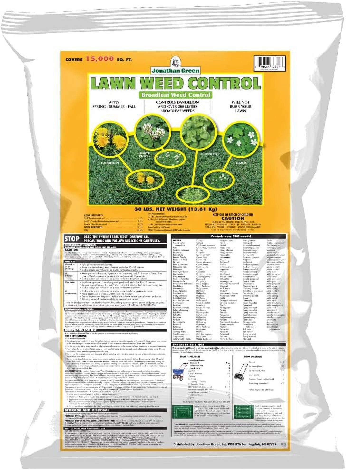 Jonathan Green 12197 Lawn Weed Control - Post Emergent Broadleaf Weed ...