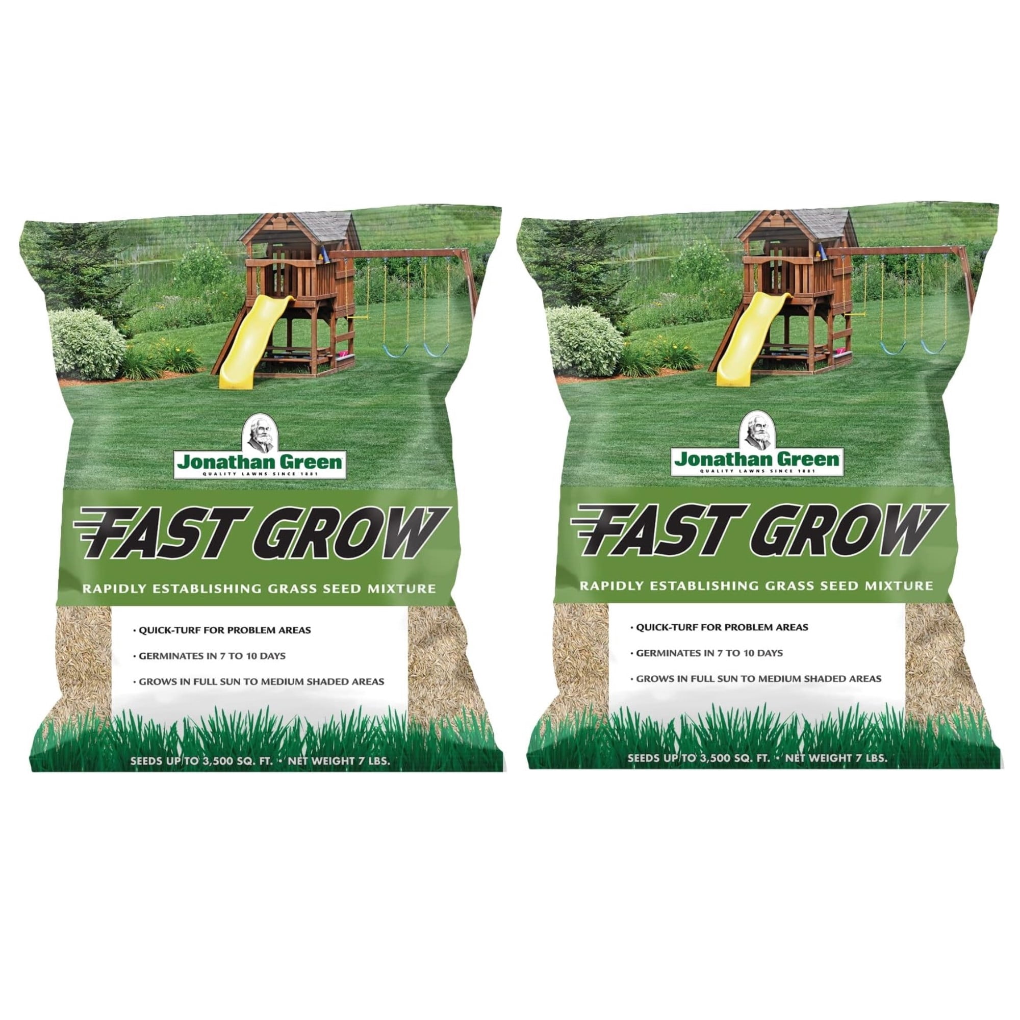 Jonathan Green Fast Grow Grass Seed Mixture, 7lb (Pack of 2) - Walmart ...