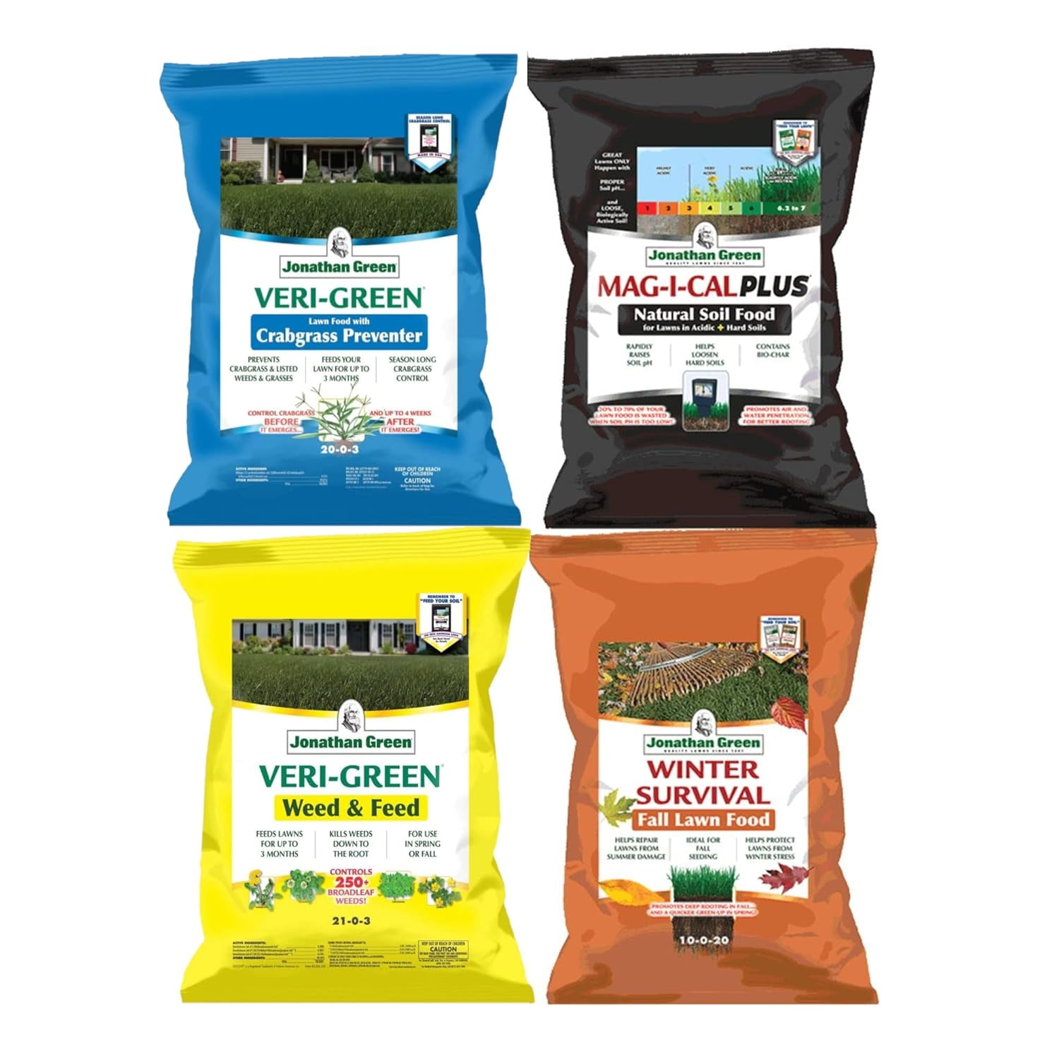 Jonathan Green Lawn Enhancement Fertilizer Program (Pack of 4) (5,000 ...
