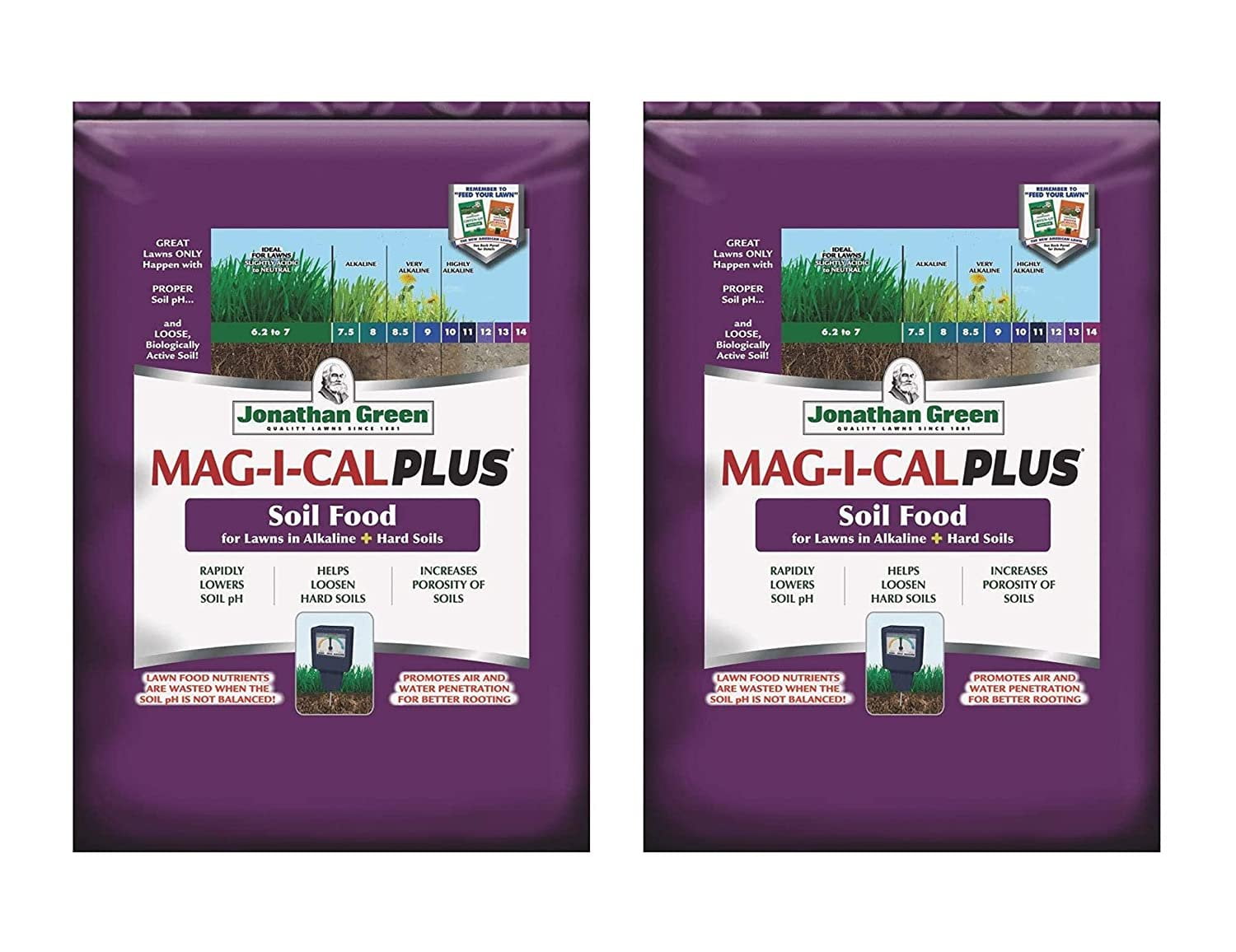 Jonathan Green MAG-I-Cal Plus, Lawn Fertilizer for Alkaline Soil, Calcium Sulfur Gypsum, 5,000 ...