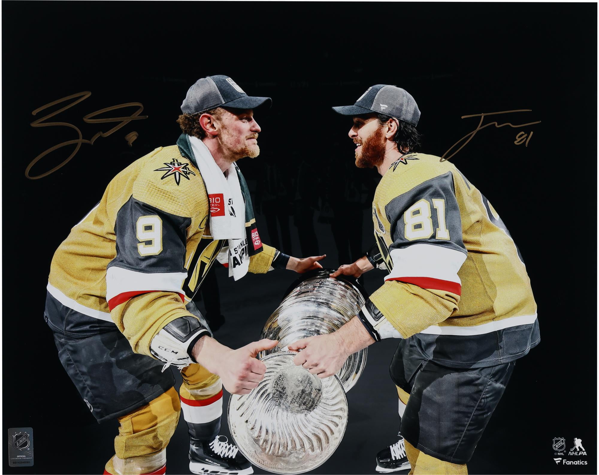 Jonathan Marchessault and Jack Eichel Vegas Golden Knights Autographed ...
