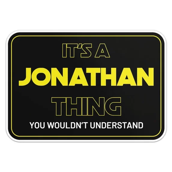 Jonathan Slogan Sticker Phone Decal Water Bottle Stickers Car Decals ...