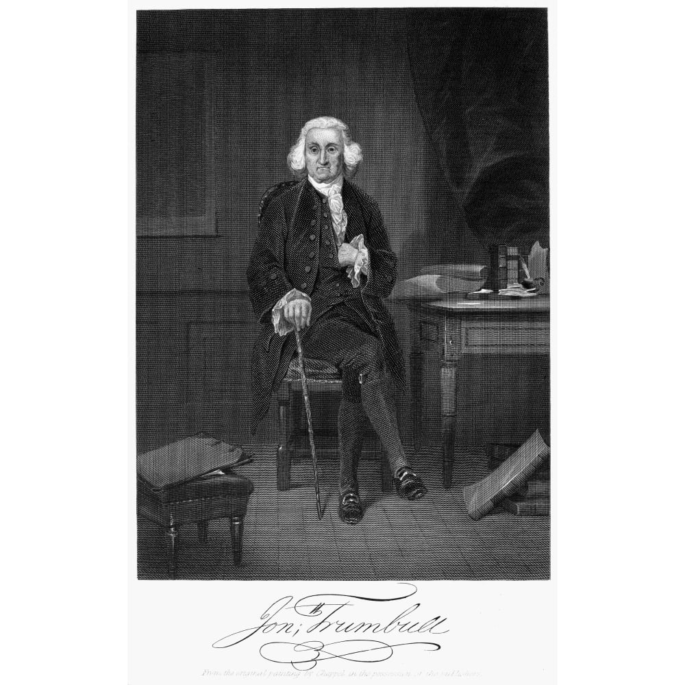 Jonathan Trumbull N(1710-1785). American Merchant And Politician. Steel ...