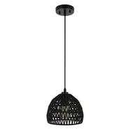 Kurtz 9.5" Adjustable Drop Metal/Glass LED Pendant, Brass Gold/White ...