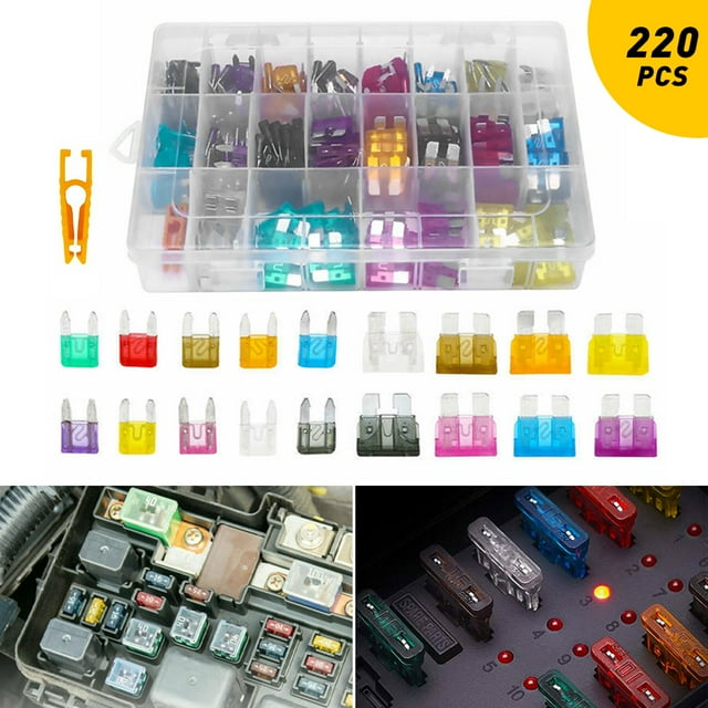 Jonce Mini & Standard Adjustable Automotive Fuse Blocks, 220 Piece ...